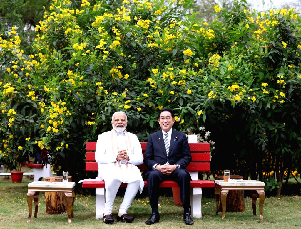 Prime Minister Narendra Modi takes tea with Japanese PM Fumio Kishida