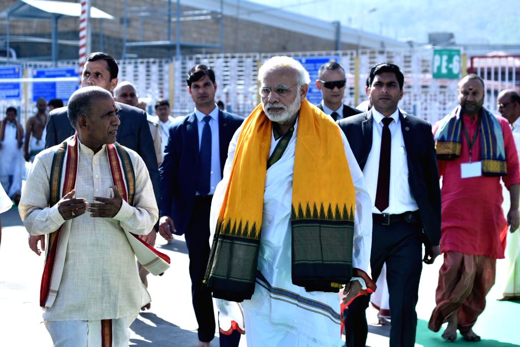 Modi visits Sri Venkateswara Swamy Temple