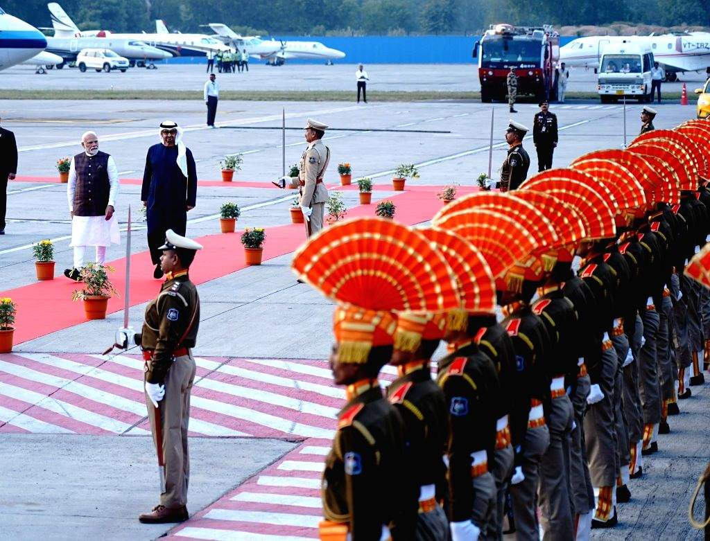 Prime Minister Narendra Modi welcomes President of UAE Sheikh Mohamed ...