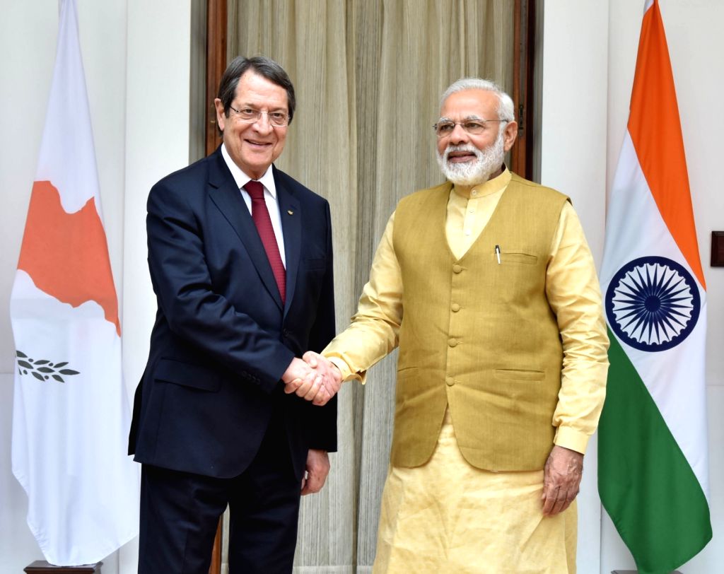 PM Modi, Cyprus President Anastasiades at Hyderabad House