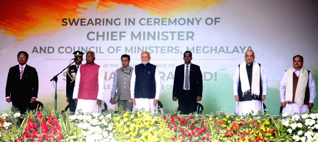 Prime Minister Narendra Modi with others at oath-taking ceremony in ...