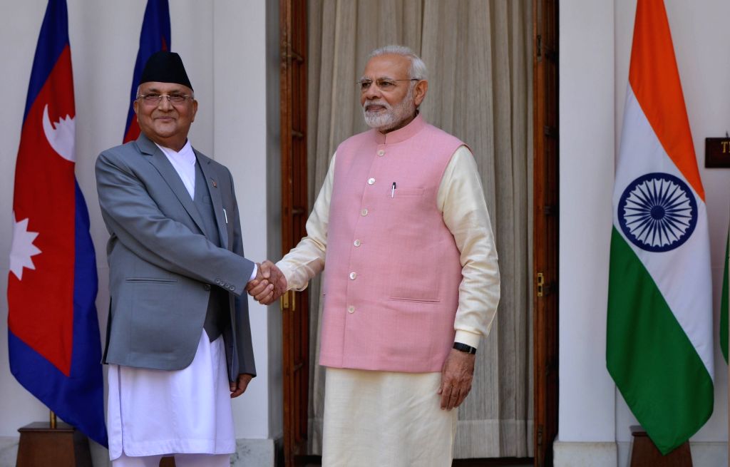 Narendra Modi, Nepalese PM at Hyderabad House