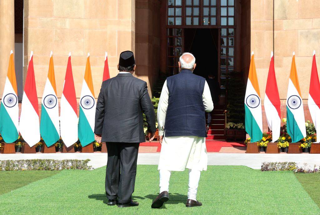 Prime Minister Narendra Modi with Prabowo Subianto, President of the ...