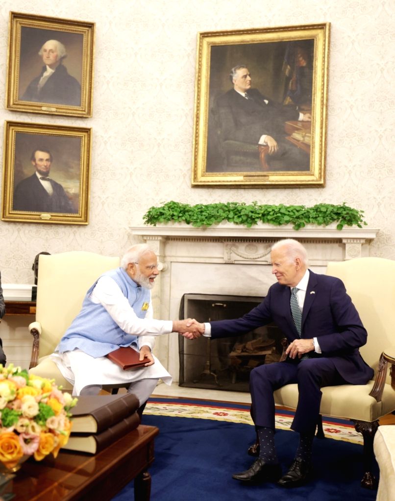 Prime Minister Narendra Modi with the President of USA, Joe Biden ...