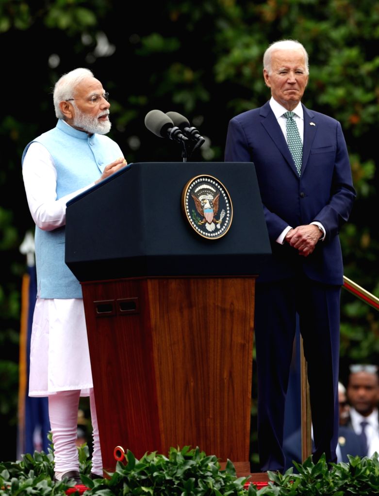 Prime Minister Narendra Modi with the President of USA, Joe Biden at ...
