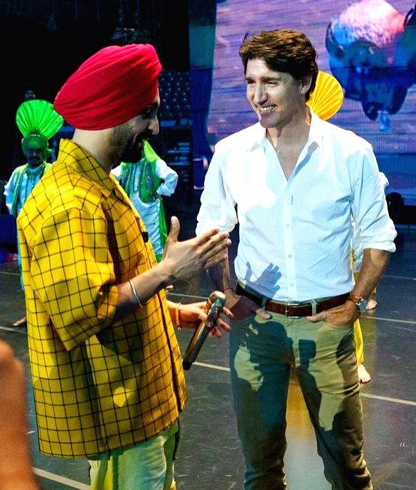 Prime Minister of Canada Justin Trudeau meets Singer Diljit Dosanjh ...
