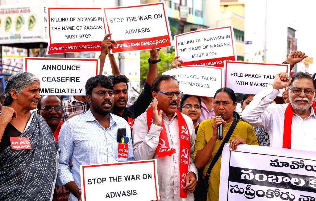 Protest against Maoist encounter