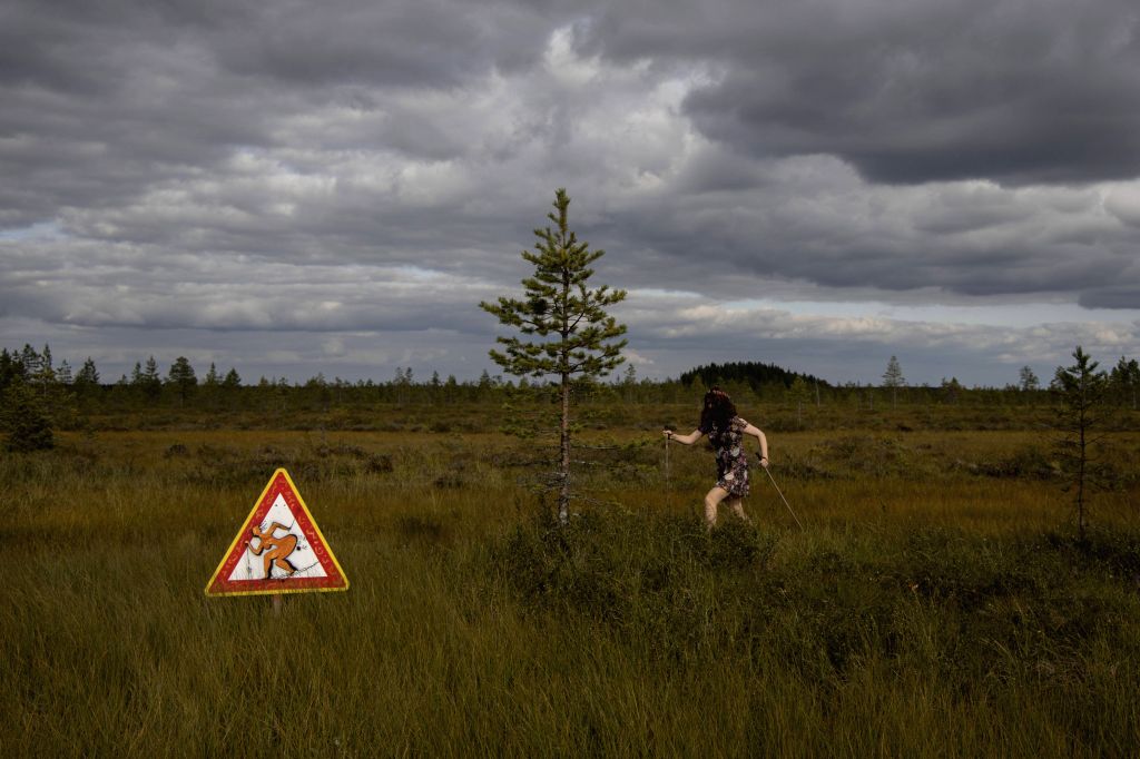 FINLAND-PUDASJARVI-SWAMP SKIING-COMPETITION