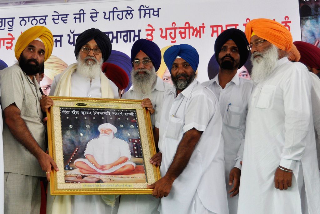 Parkash Singh Badal during a public rally in Sangrur