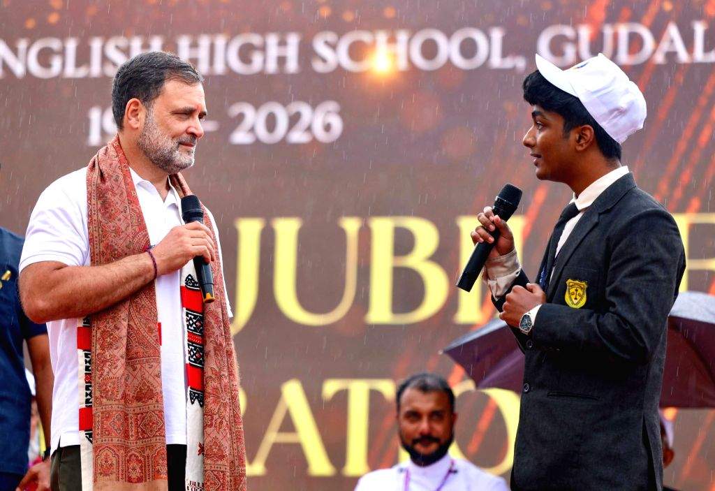 Rahul Gandhi at St. Thomas English High School