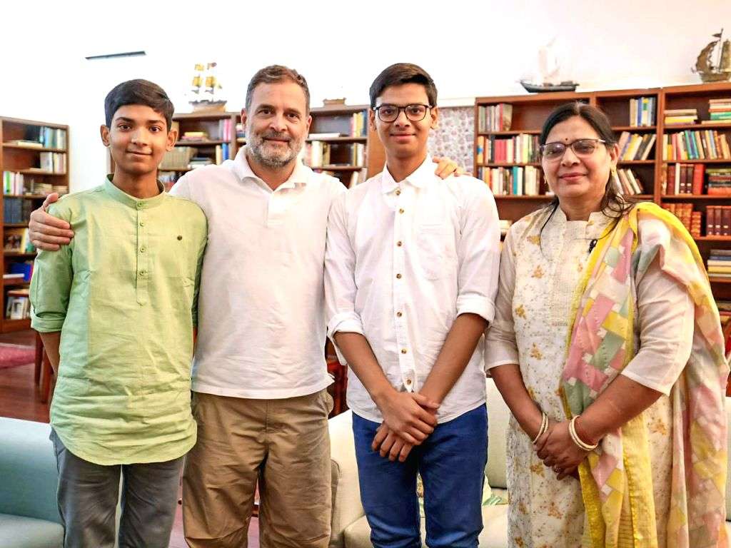 Rahul Gandhi Meets CBSE Evaluation Whistleblower Sarthak Siddhant
