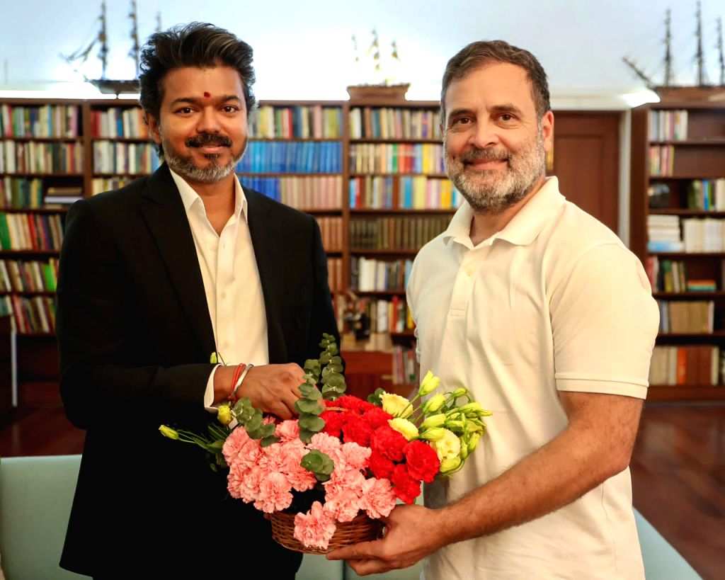Rahul Gandhi meets Tamil Nadu CM Joseph Vijay