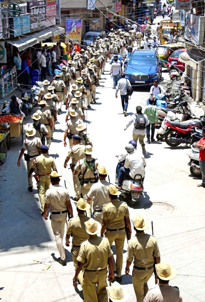 Railway Protection Special Force take out a route march