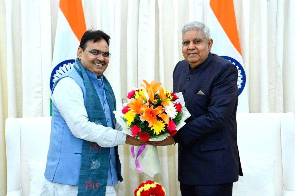 Rajasthan CM Bhajan Lal Sharma, along with Deputy CMs Diya Kumari and ...