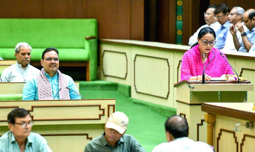 Rajasthan Deputy CM & Finance Minister Diya Kumari presents the state ...