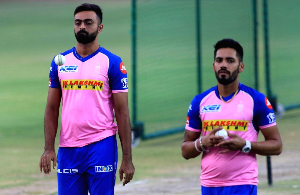 Rajasthan Royals' practice session - Jaydev Unadkat, Prashant Chopra