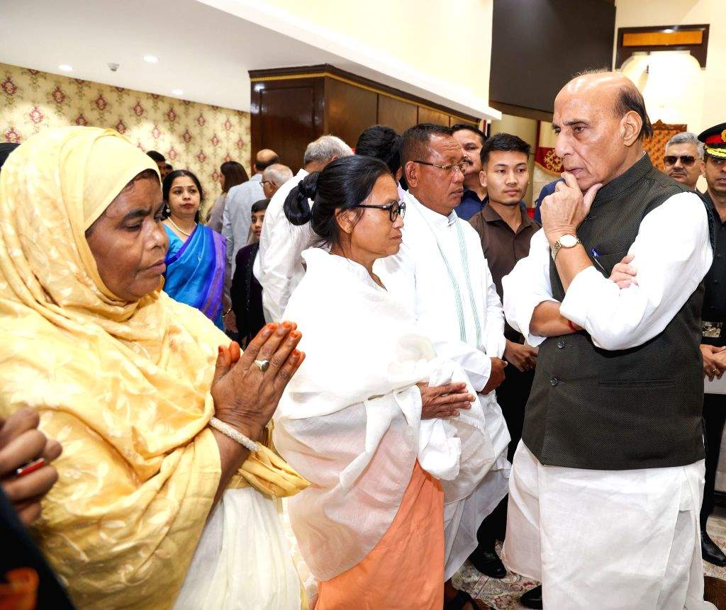 Rajnath Singh meets families of gallantry award recipients