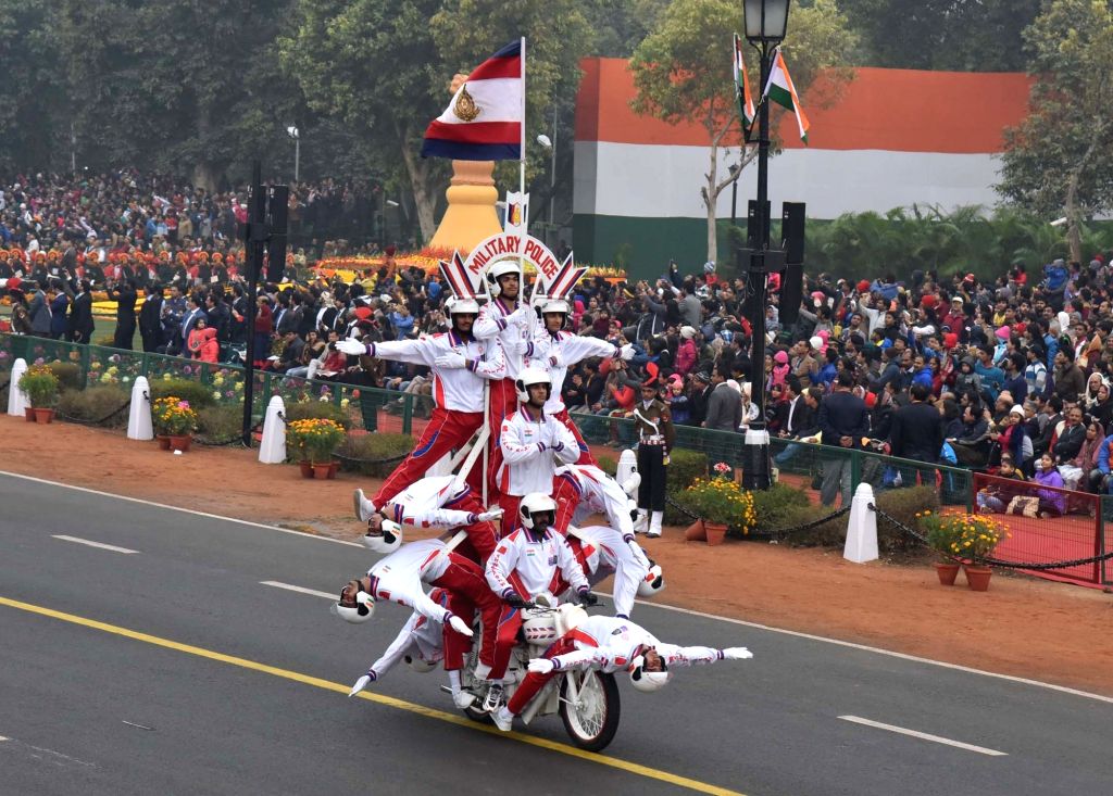 Republic Day Parade-2017 - Motorbike riders of Corps of Military Police