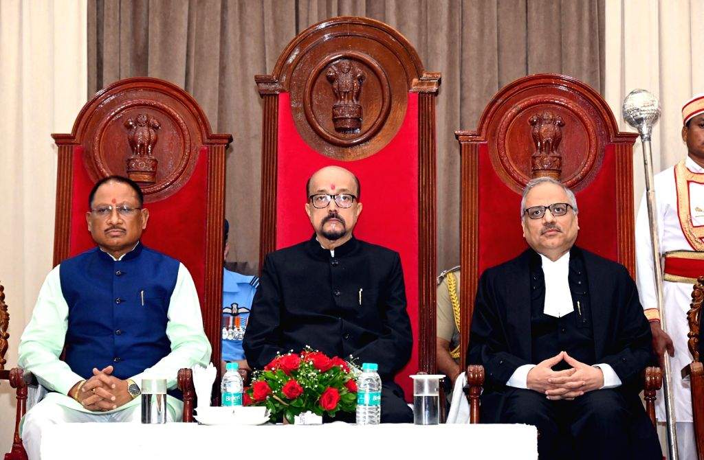 Ramen Deka sworn in as the tenth Governor of Chhattisgarh during the ...