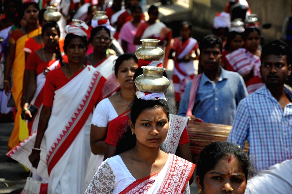 Tribal women during Sarhul Festival
