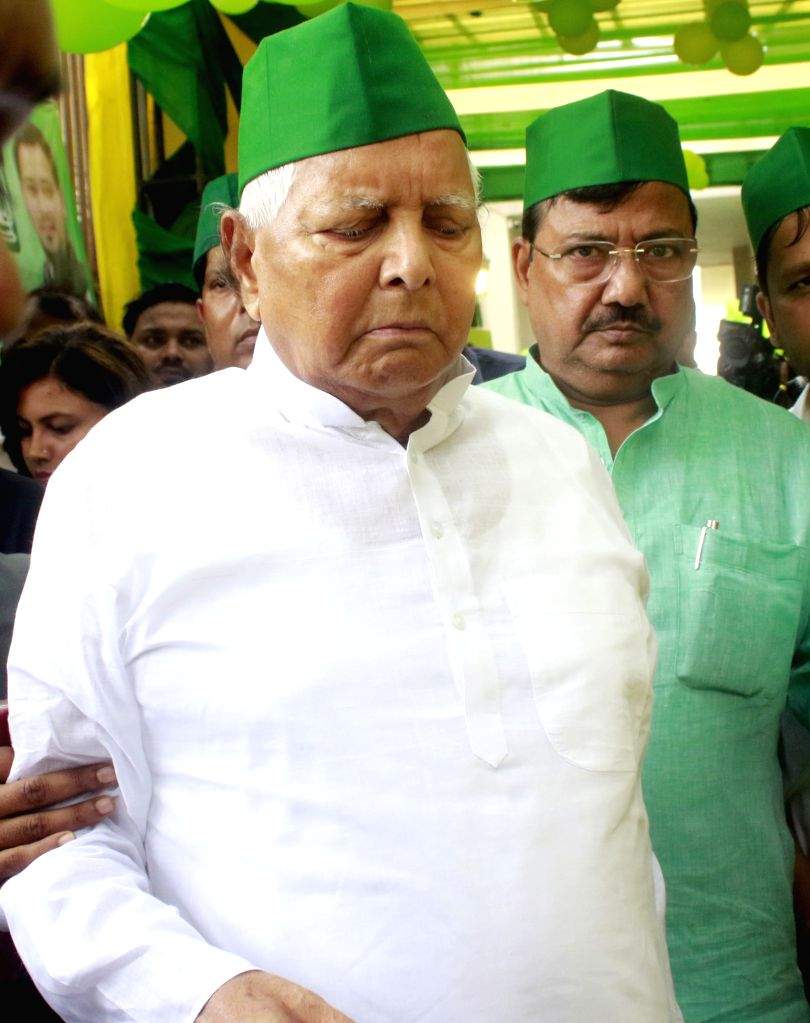 Rashtriya Janata Dal (RJD) Chief Lalu Yadav arrives for the launch of a ...