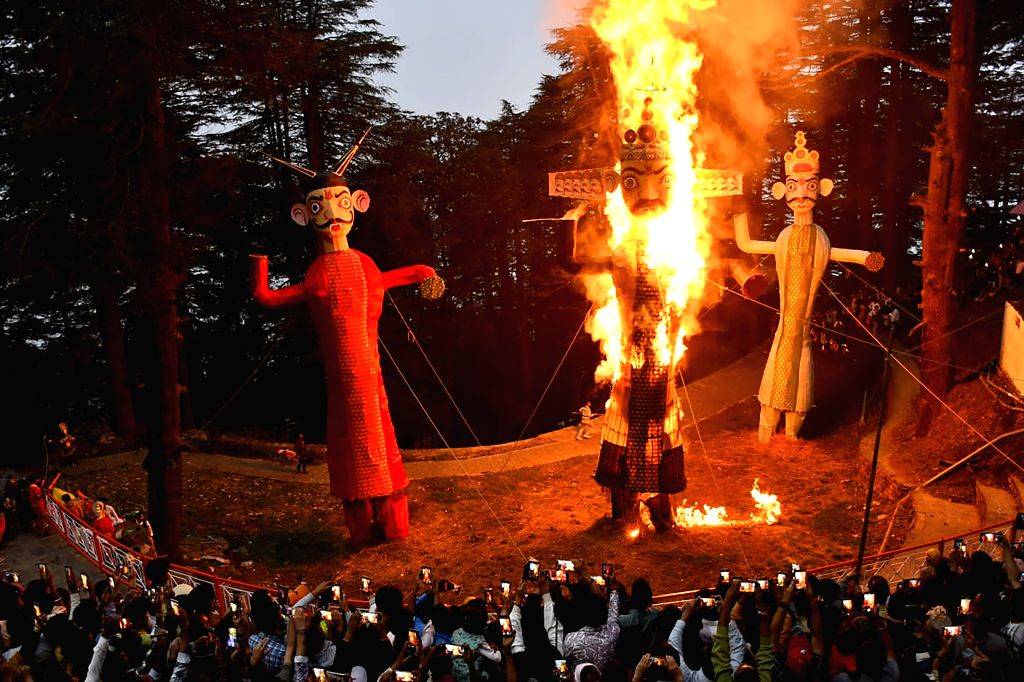 Ravan Effigy Ablaze Marks Dussehra