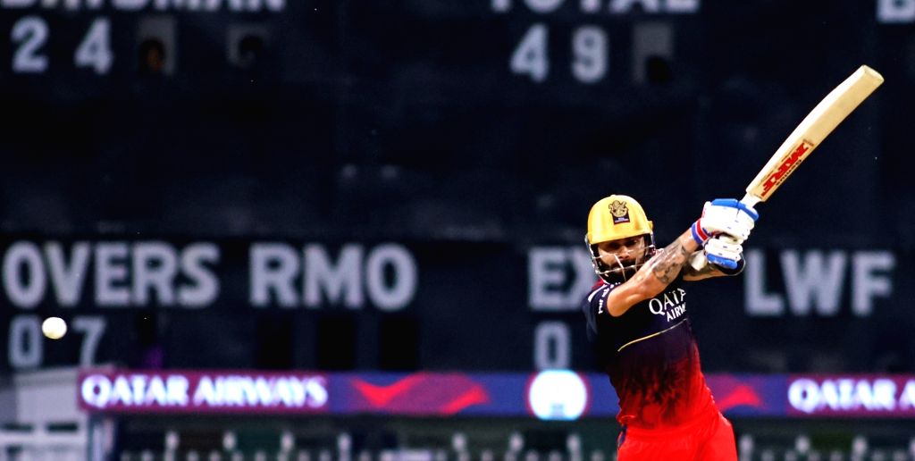 Lucknow : RCB batsman Virat Kohli plays a shot