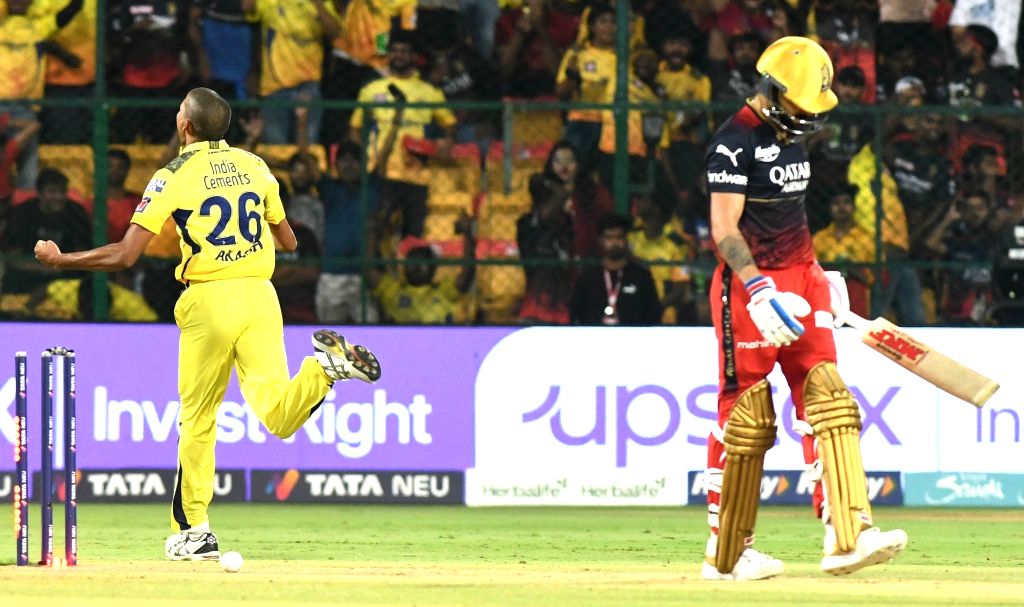 Bangalore : RCB batsman Virat Kohli walks back after his dismissal