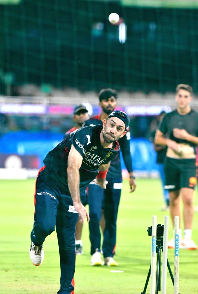 Royal Challengers Bangalore player Glenn Maxwell during a practice session