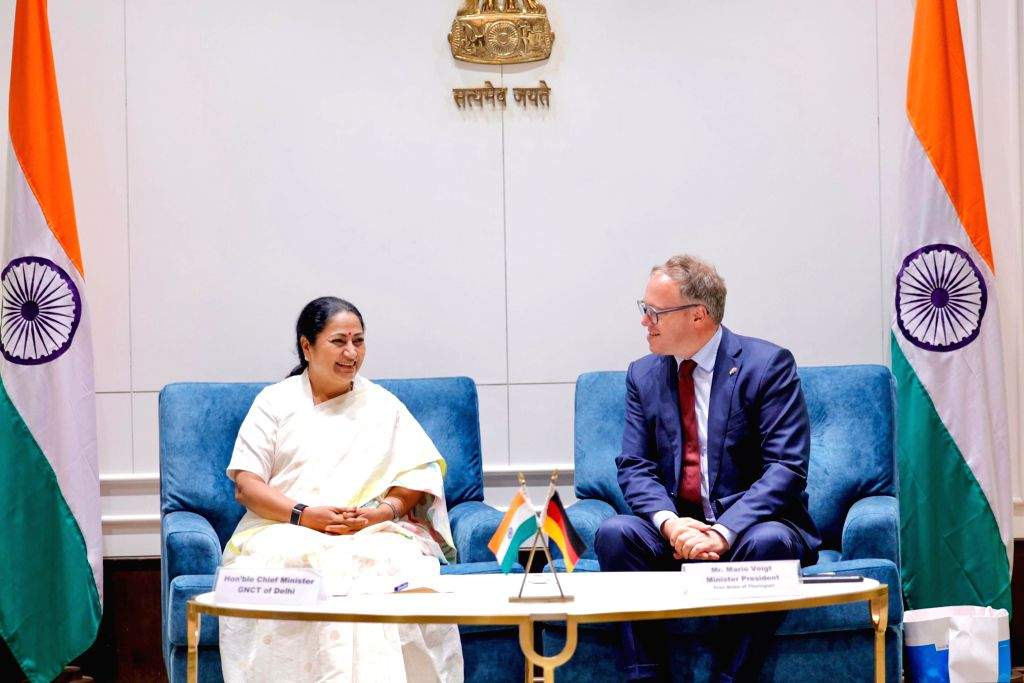 Rekha Gupta meets Mario Voigt