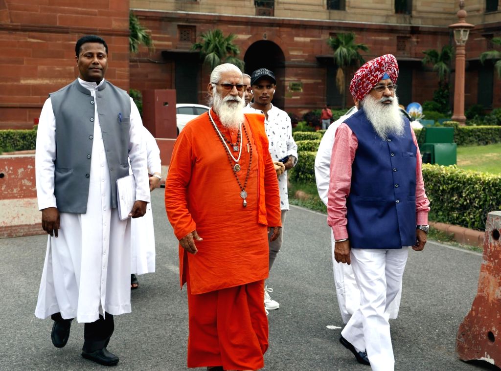 Religious Leaders of the Bharatiya Sarva Dharma Sansad coming out after ...