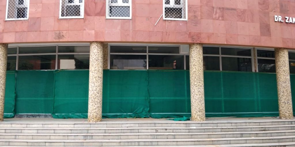 Renovation work at JMI's vandalised library underway