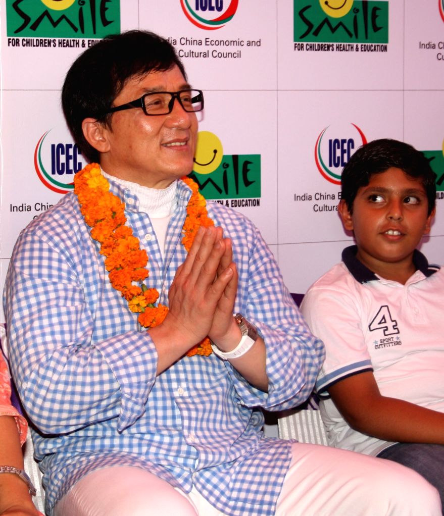 Jackie Chan with Smile Kids in New Delhi