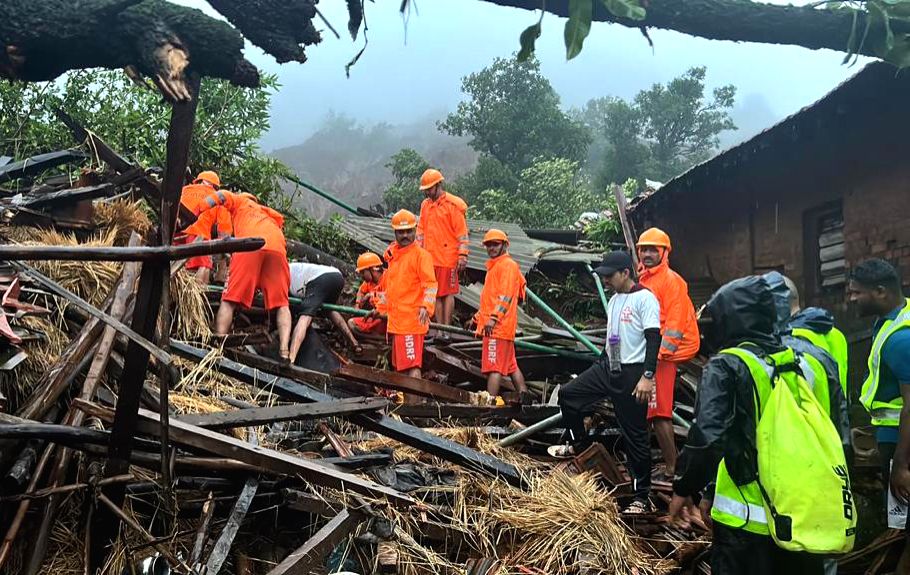 Rescue and search operation is underway by NDRF after a landslide
