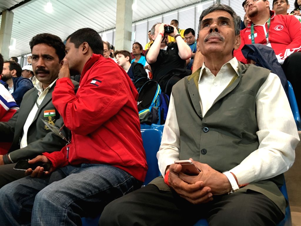 Rio de Janeiro: Saina's father at Olympic Shooting Centre
