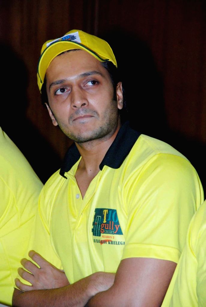 Ritesh Deshmukh at a press conference to announce to launch "T-10 Gully ...