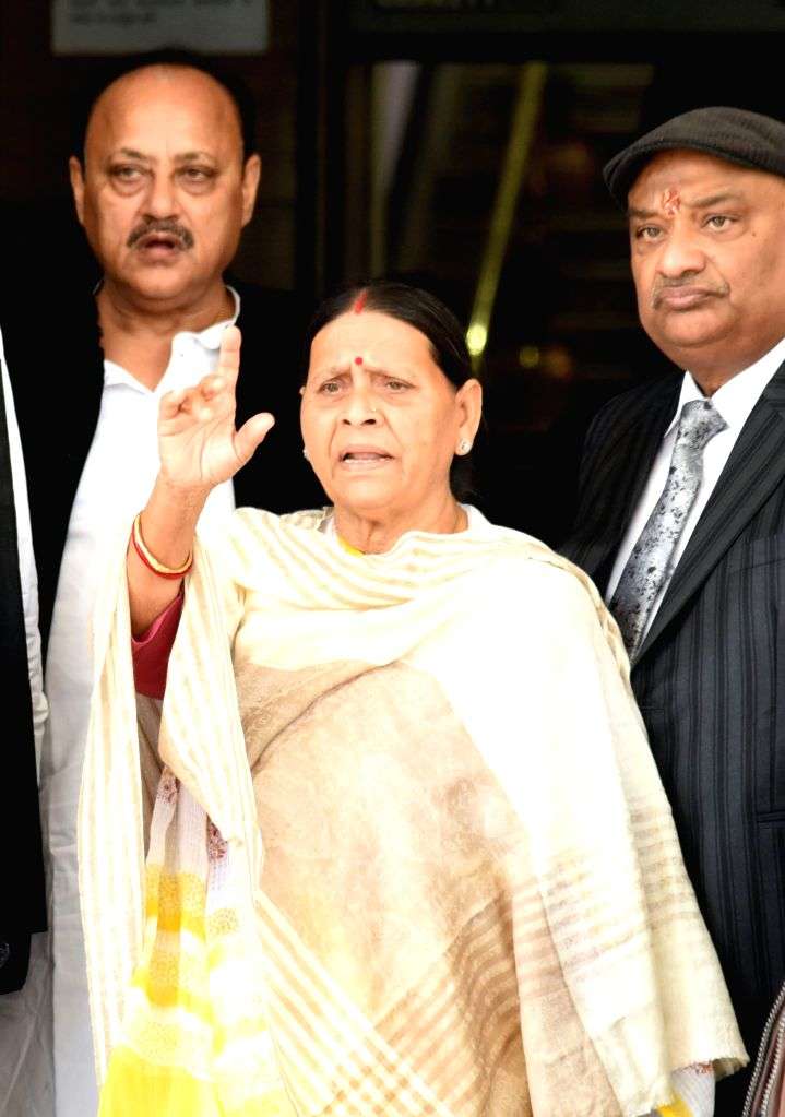 RJD leader and former Chief Minister Rabri Devi arrives to attend the ...