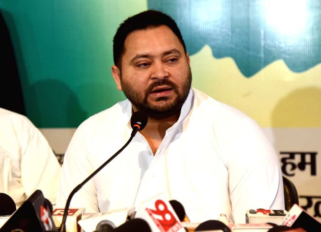 RJD leader Tejashwi Yadav's press conference