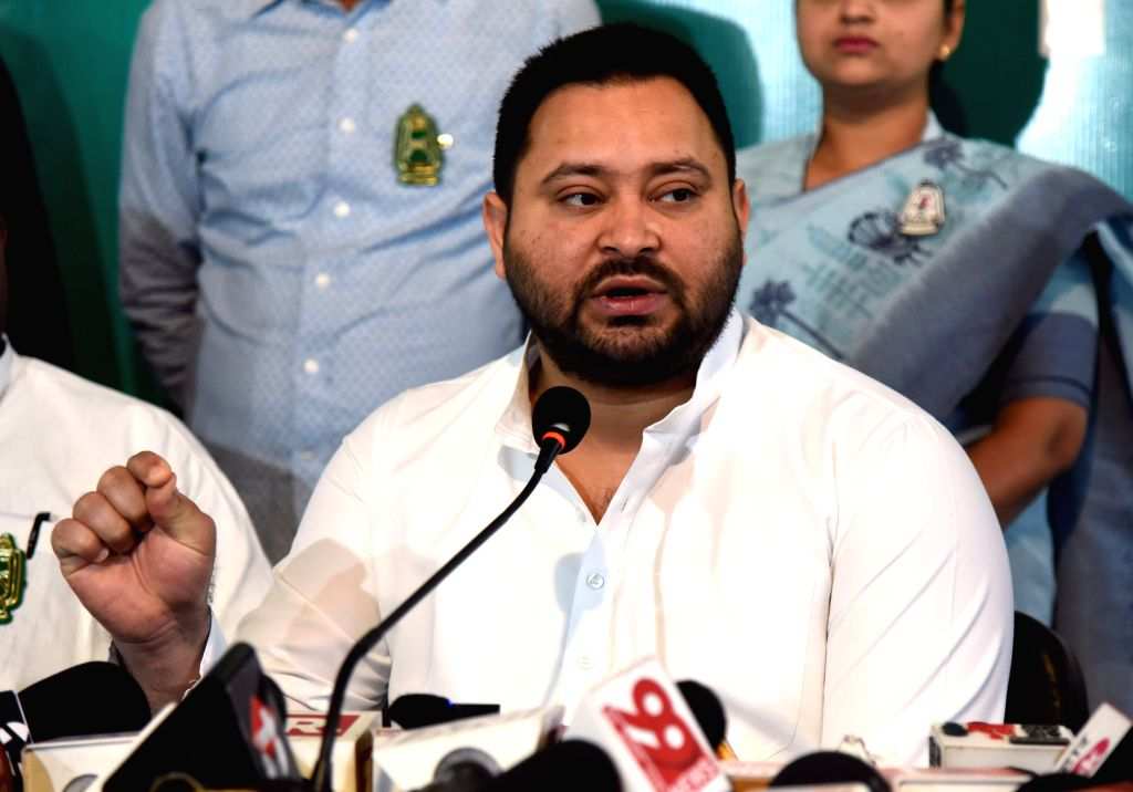 RJD leader Tejashwi Yadav's press conference