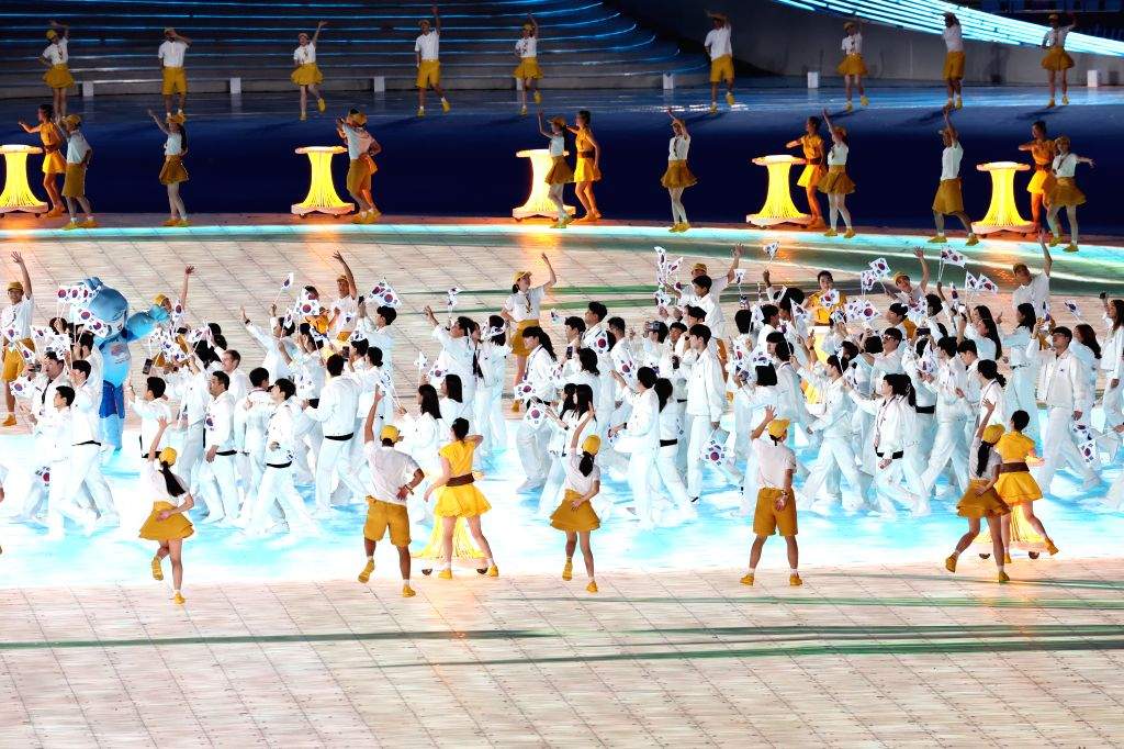 S. Korean athletes at Asian Games opening