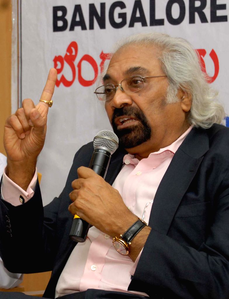 Sam Pitroda addressing media