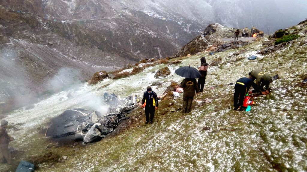 : Phata: SDRF team during rescue operation of helicopter crash
