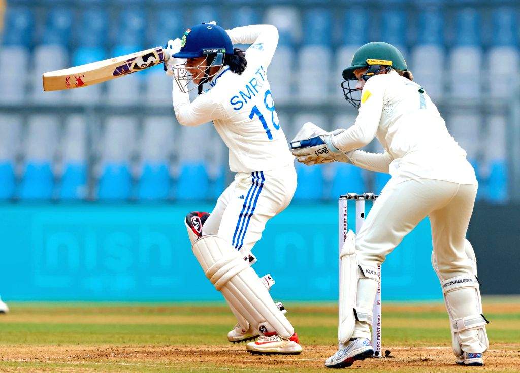 Second day of the Test cricket match between India Women and Australia ...
