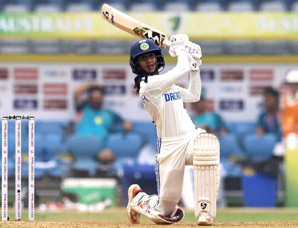 Second day of the Test cricket match between India Women and Australia ...
