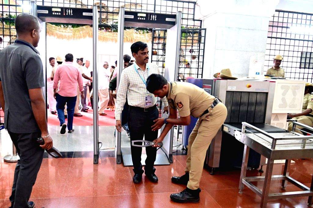 Security checks tightened up at Suvarna Soudha after the major security ...