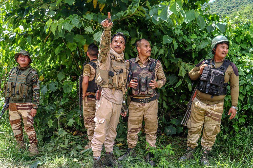 Security forces are deployed in the hill range near Tairenpokpi