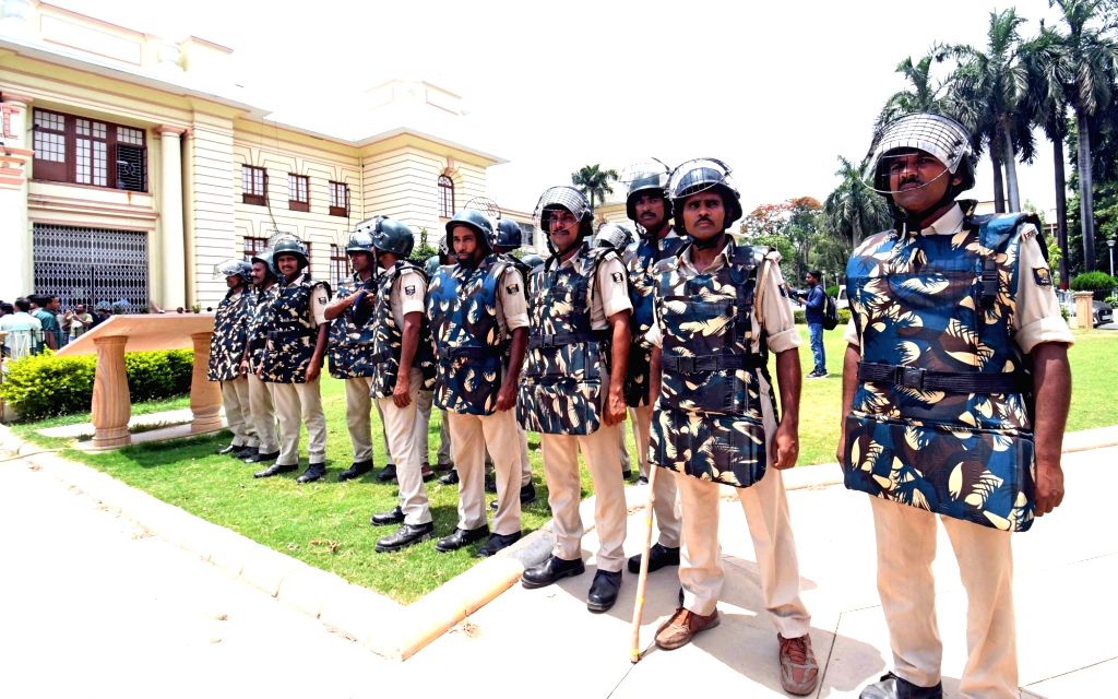 Security personnel deployed at Bihar Legislative extension building ...