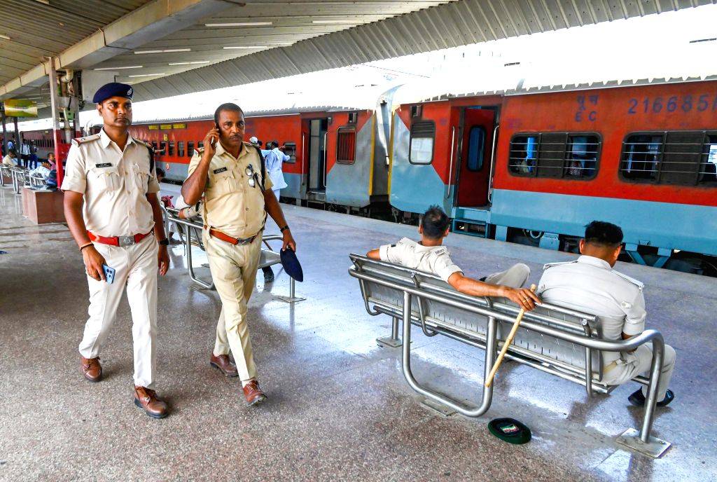 Security Personnel Deployed At Patliputra Railway Station