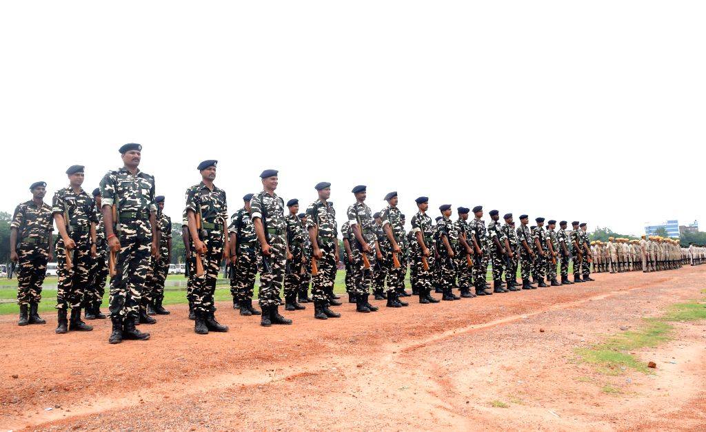 Security Personnel Rehearse for Independence Day Parade