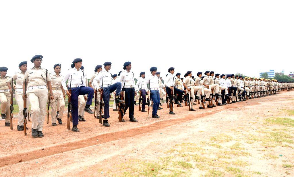 Security Personnel Rehearse for Independence Day Parade